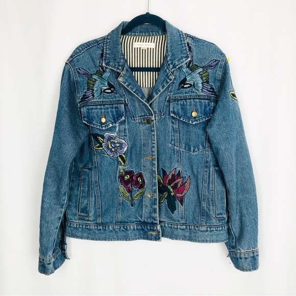 Honey Punch | Jackets & Coats | Honey Punch Embroidered Jean Jacket ...